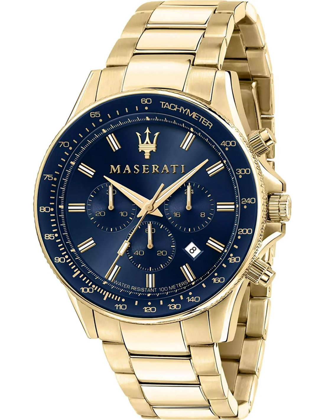 Montre Homme Maserati Sfida R8873640008 acier doré cadran bleu nuit... Montre Homme Maserati Sfida R8873640008 acier doré cadran bleu nuit...